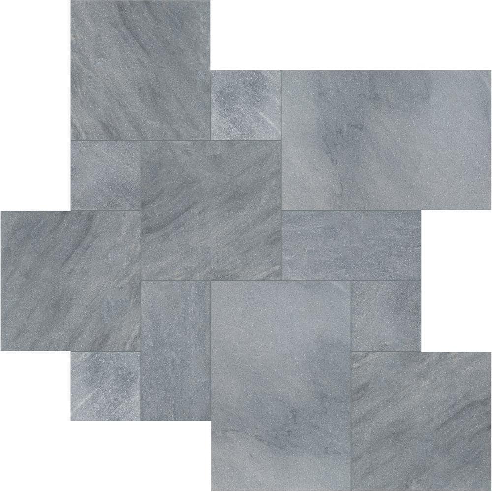 MSI Cosmic Black Sandblast Marble 10 Piece Paver Tile Kit (10 Kits/160 ...