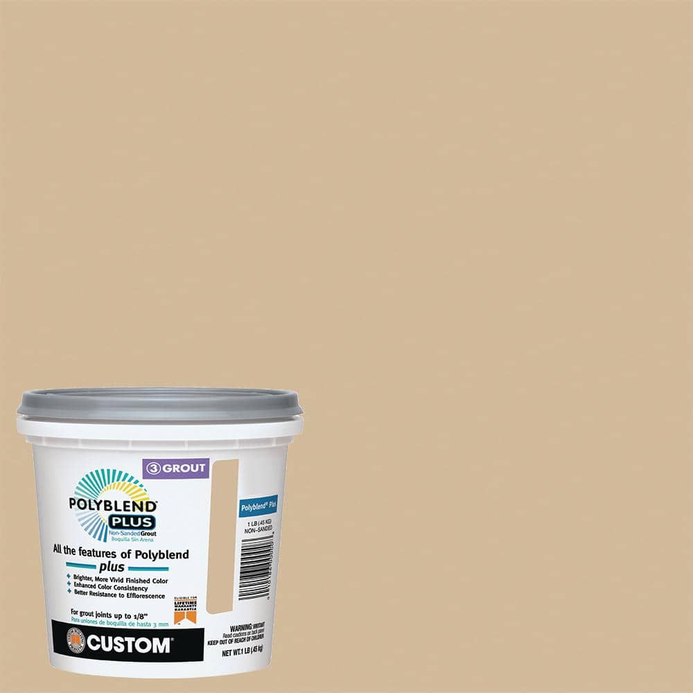 Custom Building Products Polyblend Plus #122 Linen 1 lb. Unsanded Grou ...