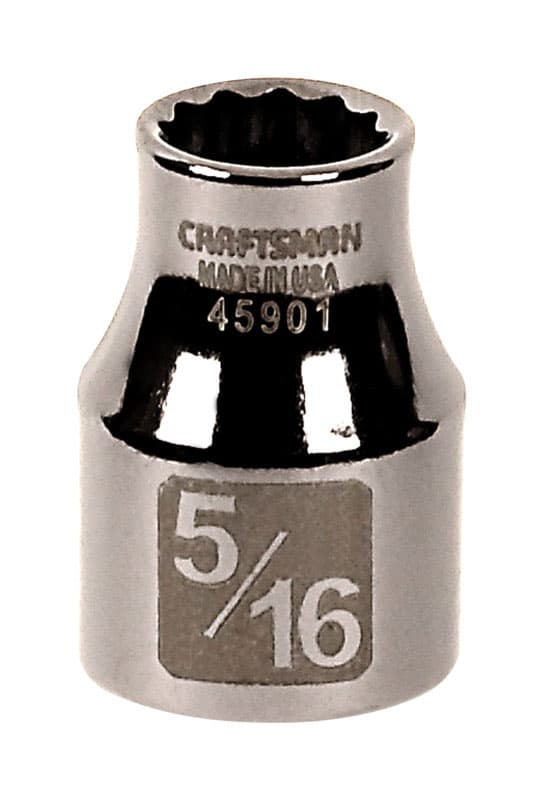 Craftsman SAE 12 Point Standard Socket - 5/16 in. X 3/8 in. Drive ...