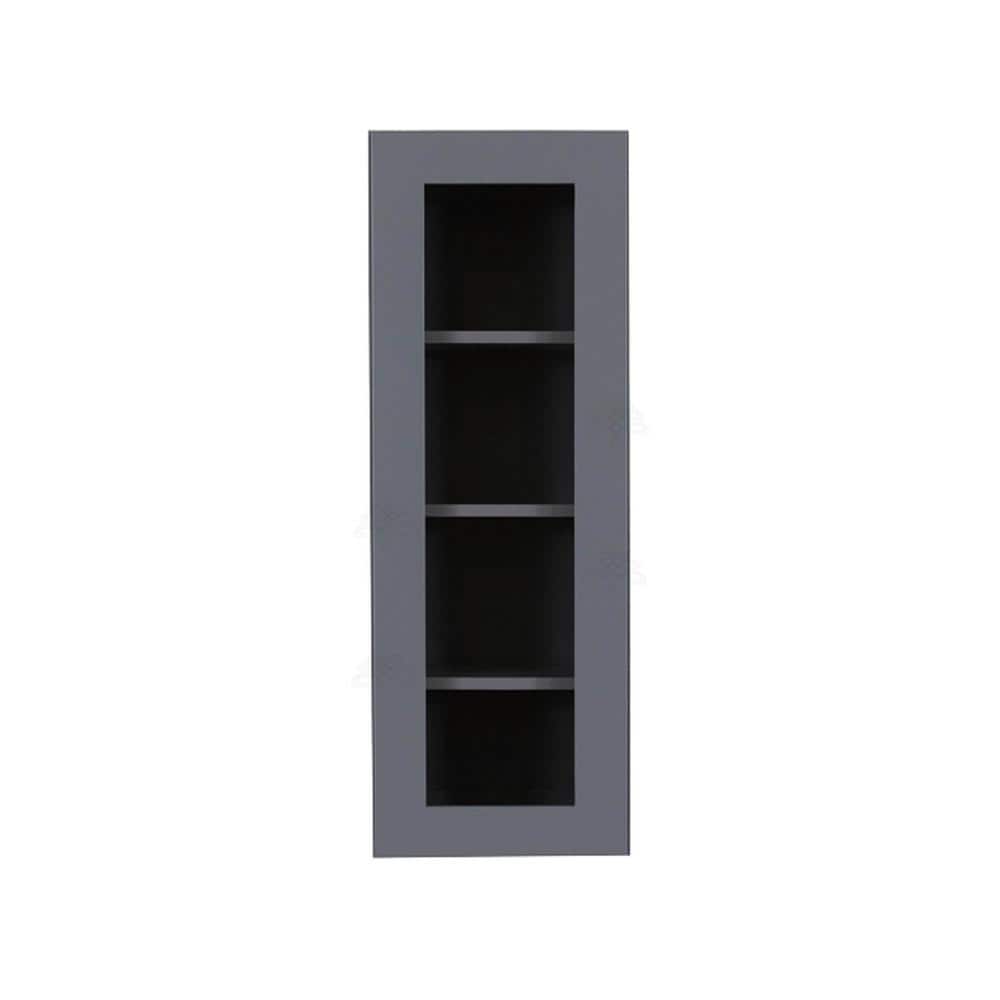 LIFEART CABINETRY Lancaster Gray Plywood Shaker Stock Assembled Wall G ...
