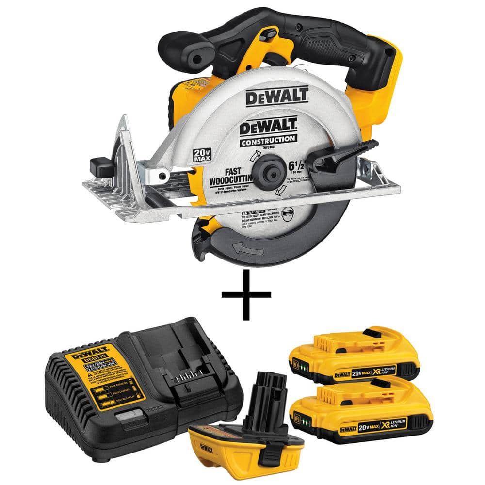 DEWALT 20V MAX Cordless Circular Saw Kit with Battery Adapter – Super Arbor