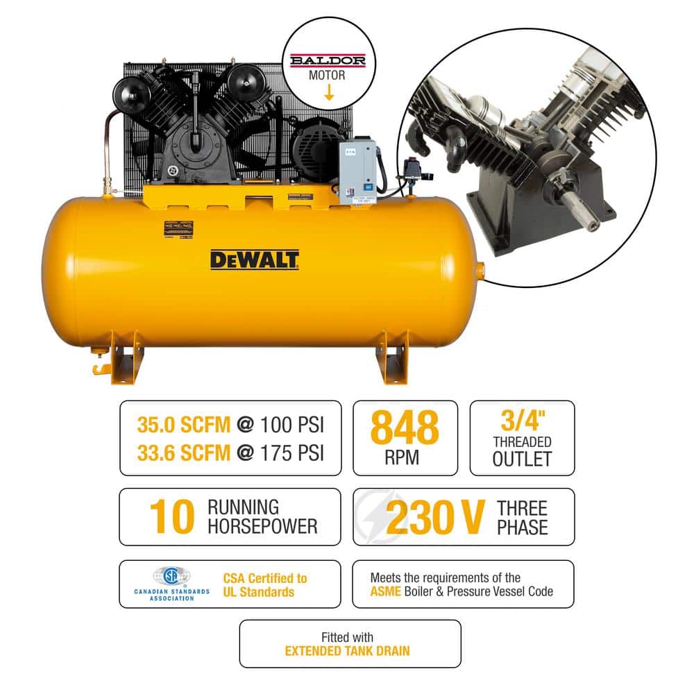 DEWALT 120 Gal. 2-Stage Electric Air Compressor – Super Arbor
