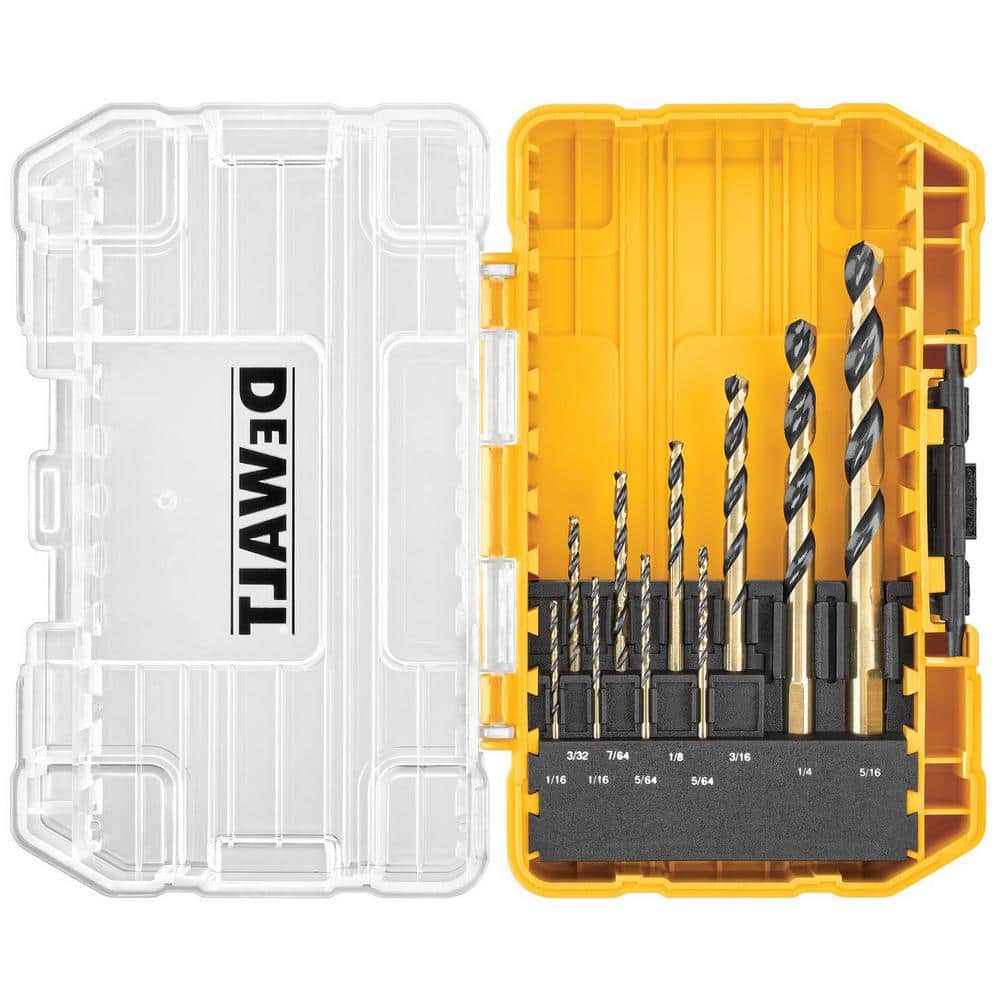 DEWALT Black and Gold Twist Drill Bit Set (10-Piece) – Super Arbor