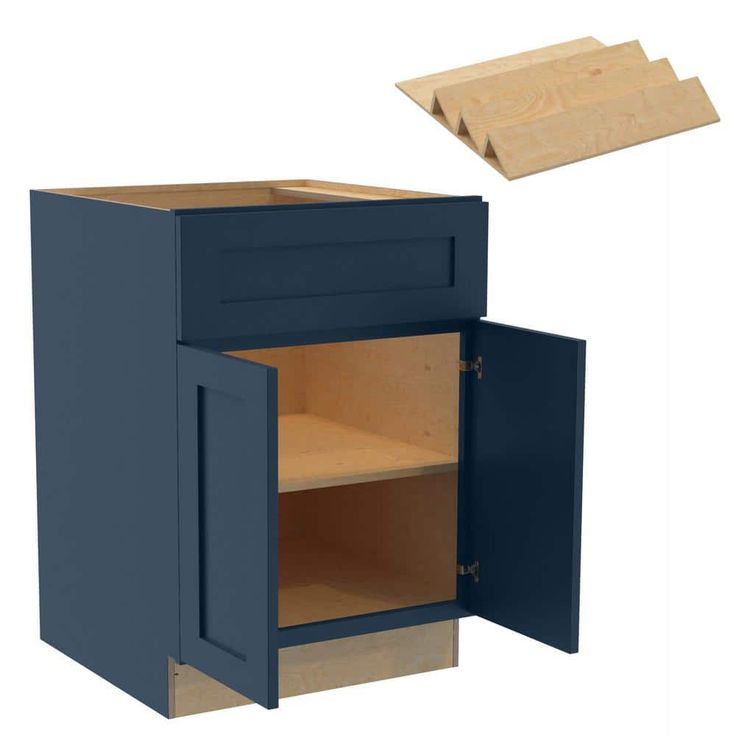Newport 24 in. W x 24 in. D x 34.5 in. H Assembled Plywood Base Kitche ...