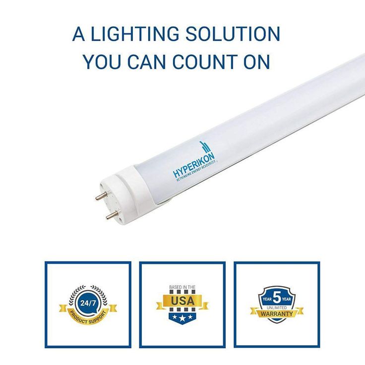 Hyperikon 8-Watt 2 ft. Linear T8 Ballast Bypass Frosted 5000K LED Tube ...