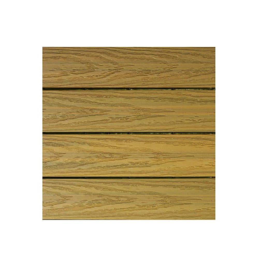 NewTechWood UltraShield Naturale 1 ft. x 1 ft. Quick Deck Outdoor Comp ...