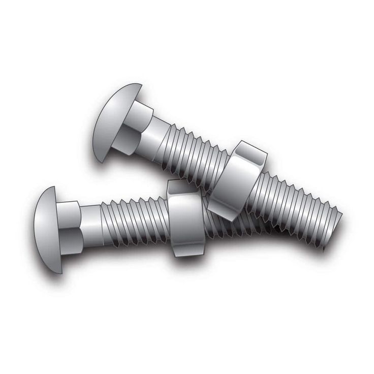 Everbilt 3/8 in. x 3 in. Galvanized Steel Carriage Bolt with Nut (10-P ...