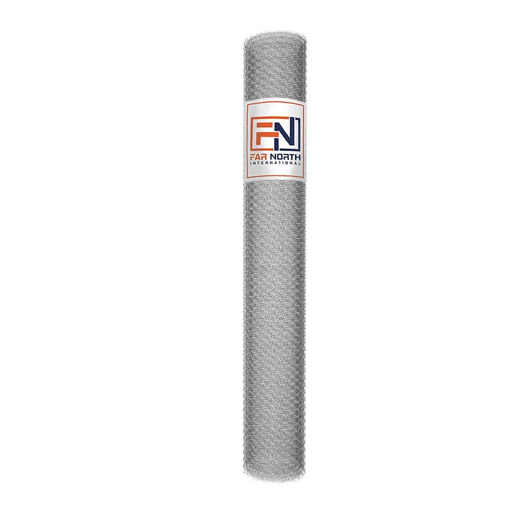FAR NORTH INTERNATIONAL 3 ft. x 50 ft. 20-Gauge Galvanized Poultry Net ...