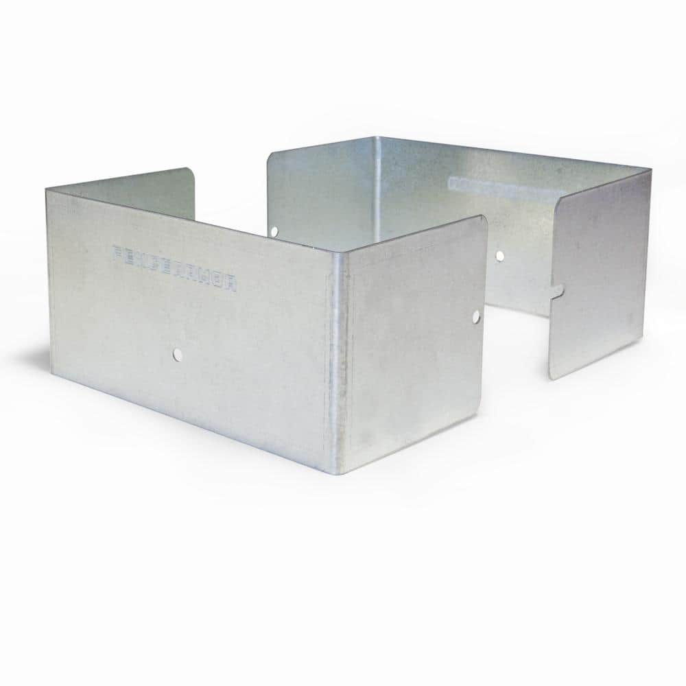 Fence Armor Galvanized Steel Fence Post Guard 5.5 in. L x 5.5 in. W x ...