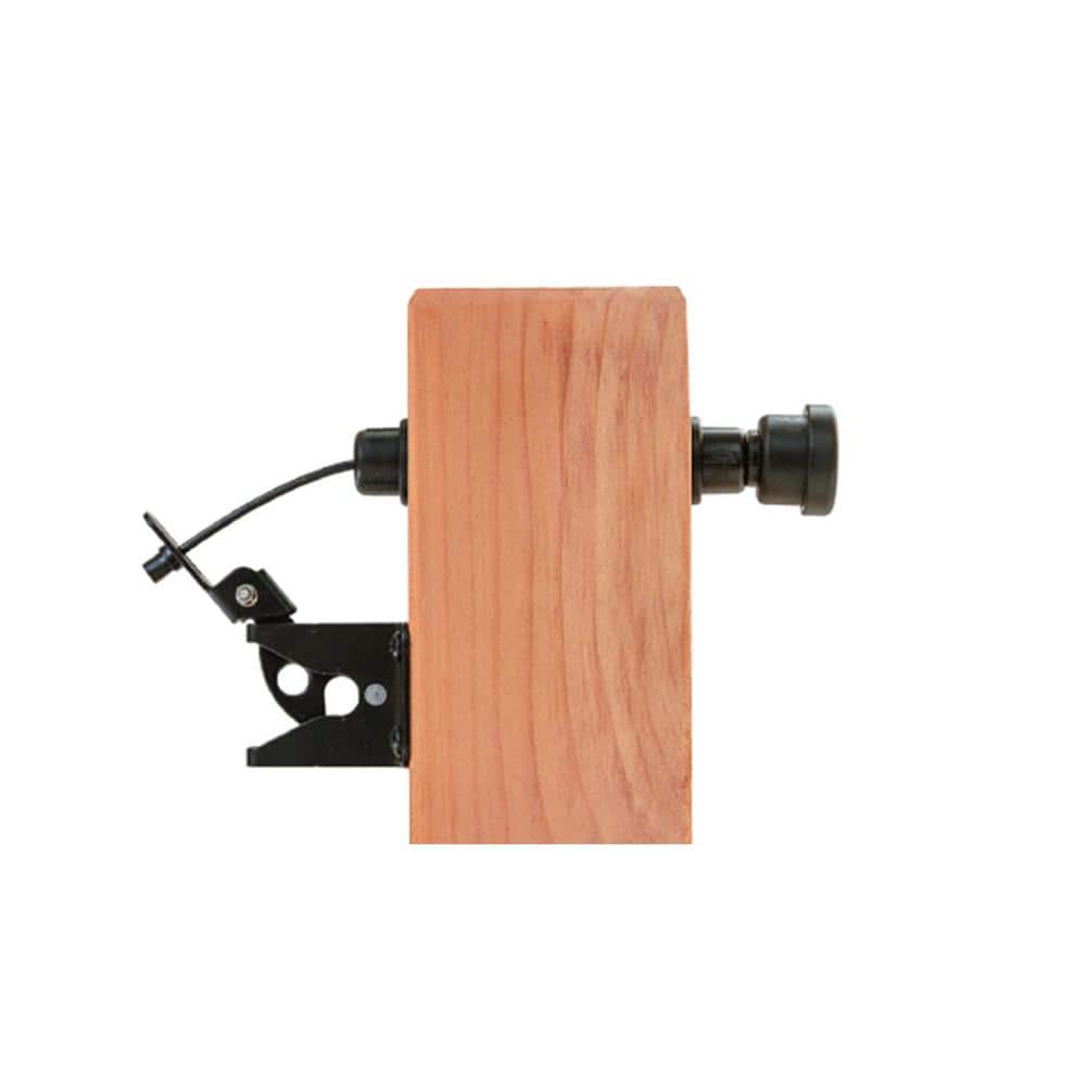 Black All-In-One Two Sided Gate Latch – Super Arbor