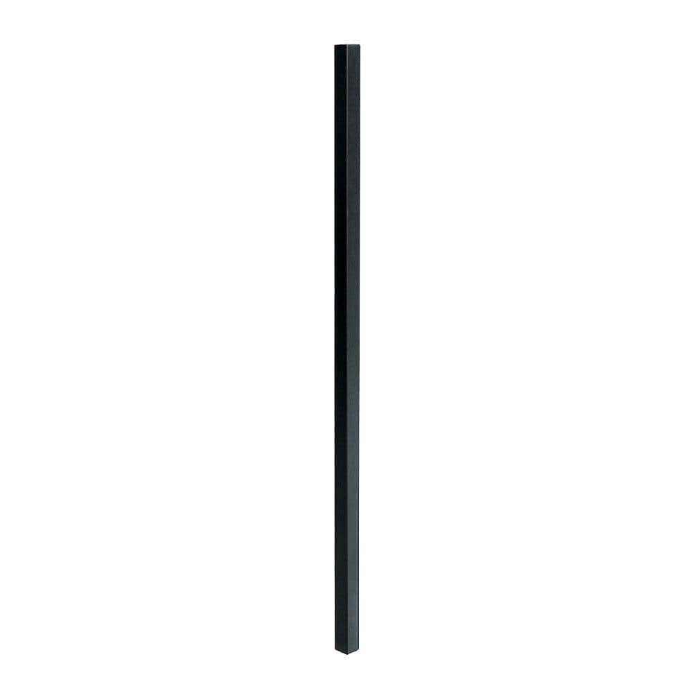 First Alert 2 in. x 2 in. x 54 in. Black Steel Fence Post – Super Arbor