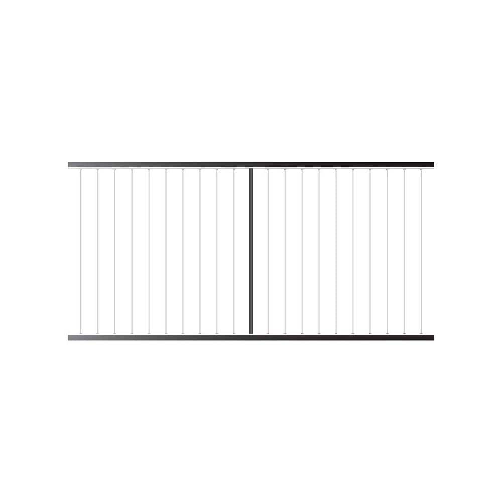 FORTRESS Fe26 Horizontal Cable Rail 40 in. x 6 ft. Black Sand Steel Ra ...