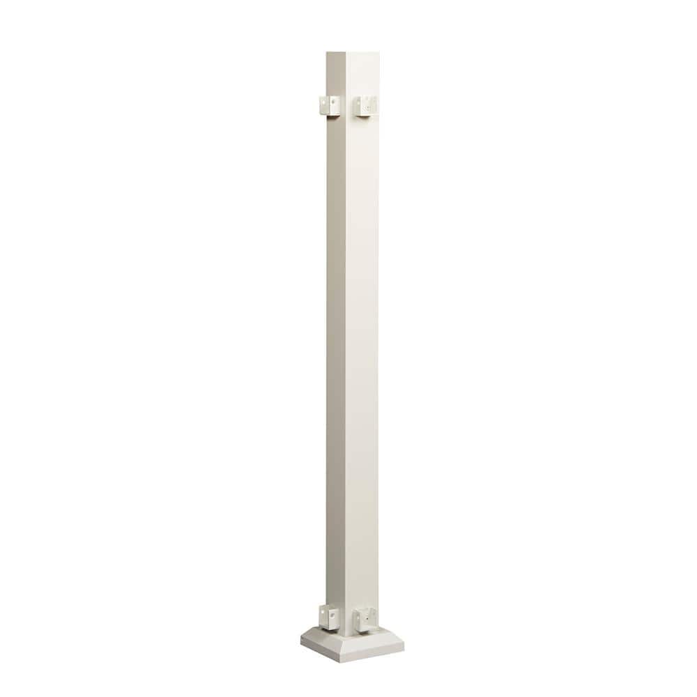 FORTRESS Al13 Home Rail 6.1 in. H x 6.1 in. W Matte White Aluminum Cor ...