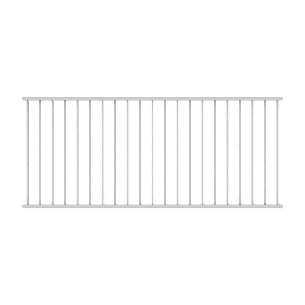 FORTRESS Al13 Home Traditional Railing 40 in. H x 8 ft. W Matte White ...