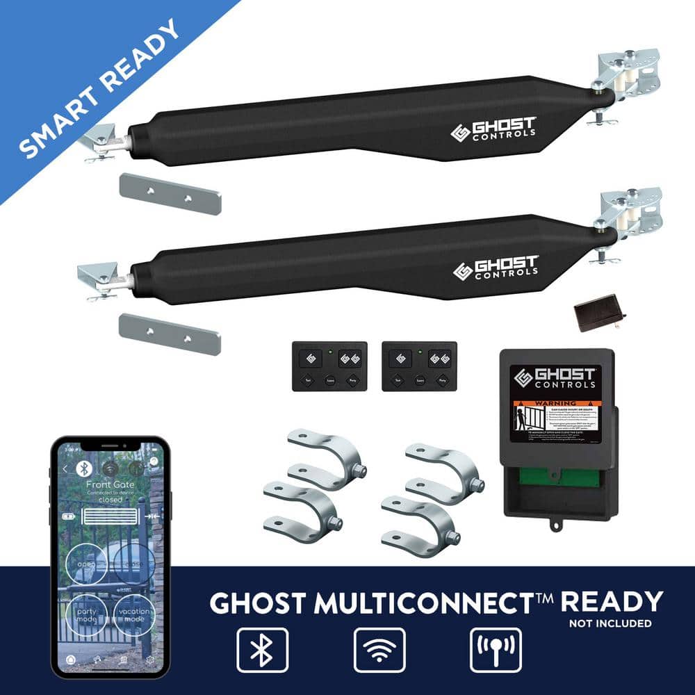 GHOST CONTROLS D-Series Dual Smart Ready Automatic Gate Kit with Tube ...