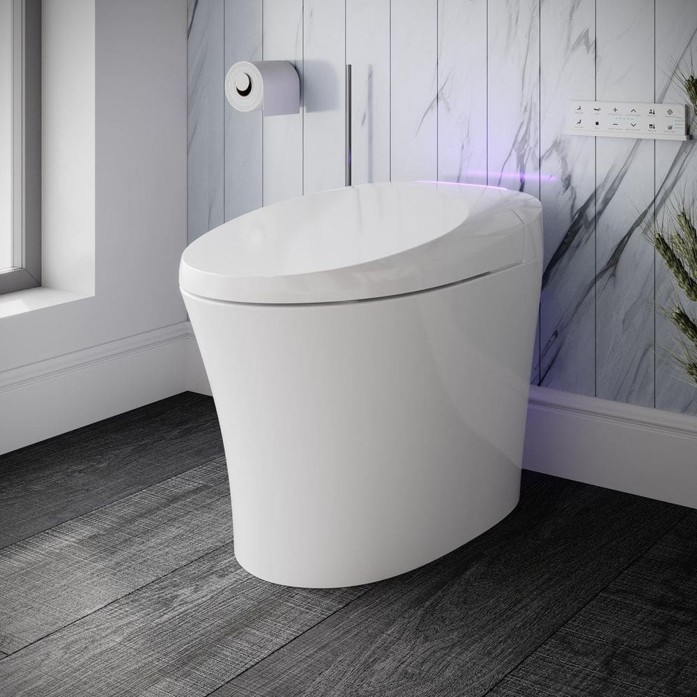 Streamline LT-571 Tankless Elongated Smart Bidet Toilet with Heated Se ...