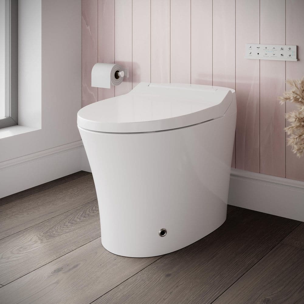Streamline Tankless Elongated Smart Bidet Toilet with Auto Flush & Hea ...