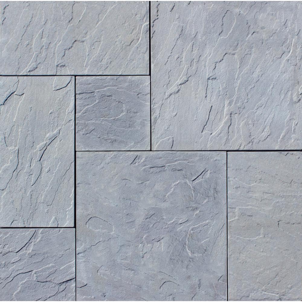 Nantucket Pavers Patio-on-a-pallet 10 ft. x 10 ft. Gray Dutch York-Sto ...
