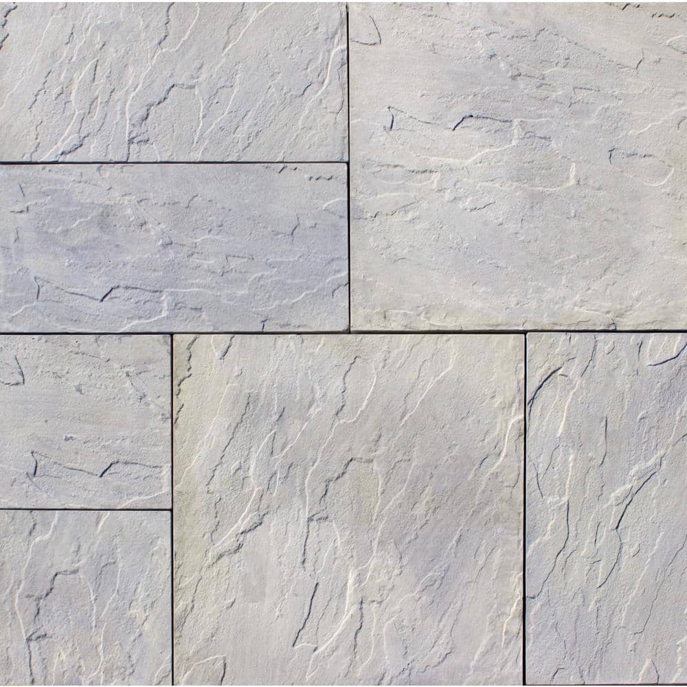 Nantucket Pavers Patio-on-a-Pallet 10 ft. x 10 ft. Concrete Gray Varie ...