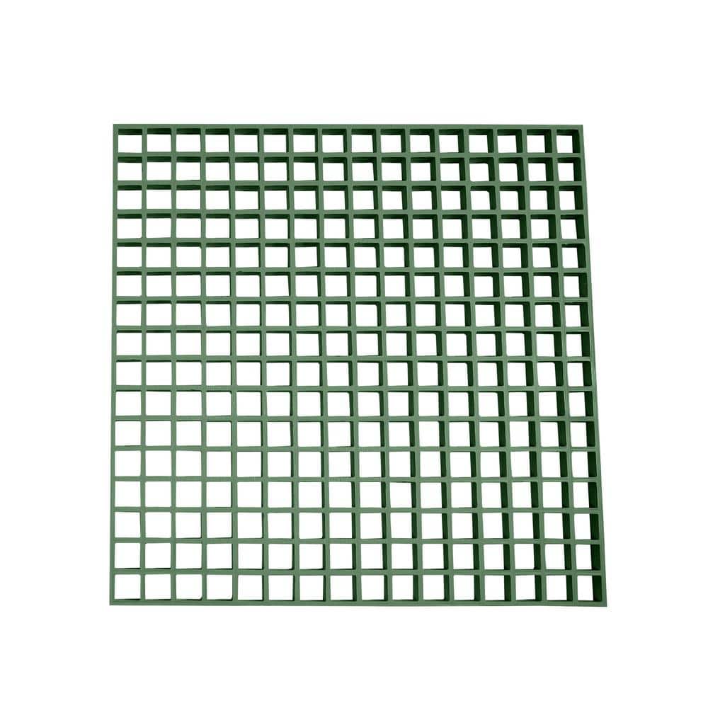 Wellco 1.5 in. x 1.5 in. x 1 in., 2 ft. x 2 ft., Fiberglass Molded Gra ...