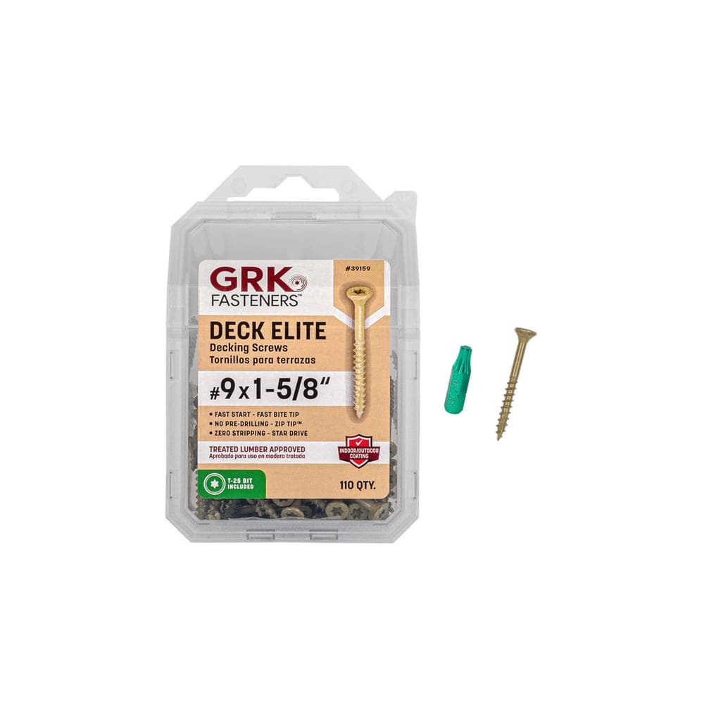 GRK Fasteners #9 x 1-5/8 in. Torx Drive Bugle Head Deck Elite Wood Dec ...
