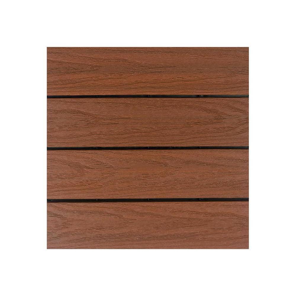 NewTechWood UltraShield Naturale 1 ft. x 1 ft. Quick Deck Outdoor Comp ...