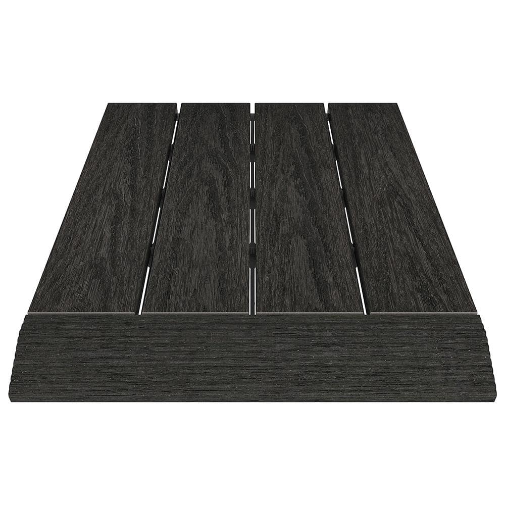 NewTechWood 1/6 ft. X 1 ft. Quick Deck Composite Deck Tiles Straight F ...