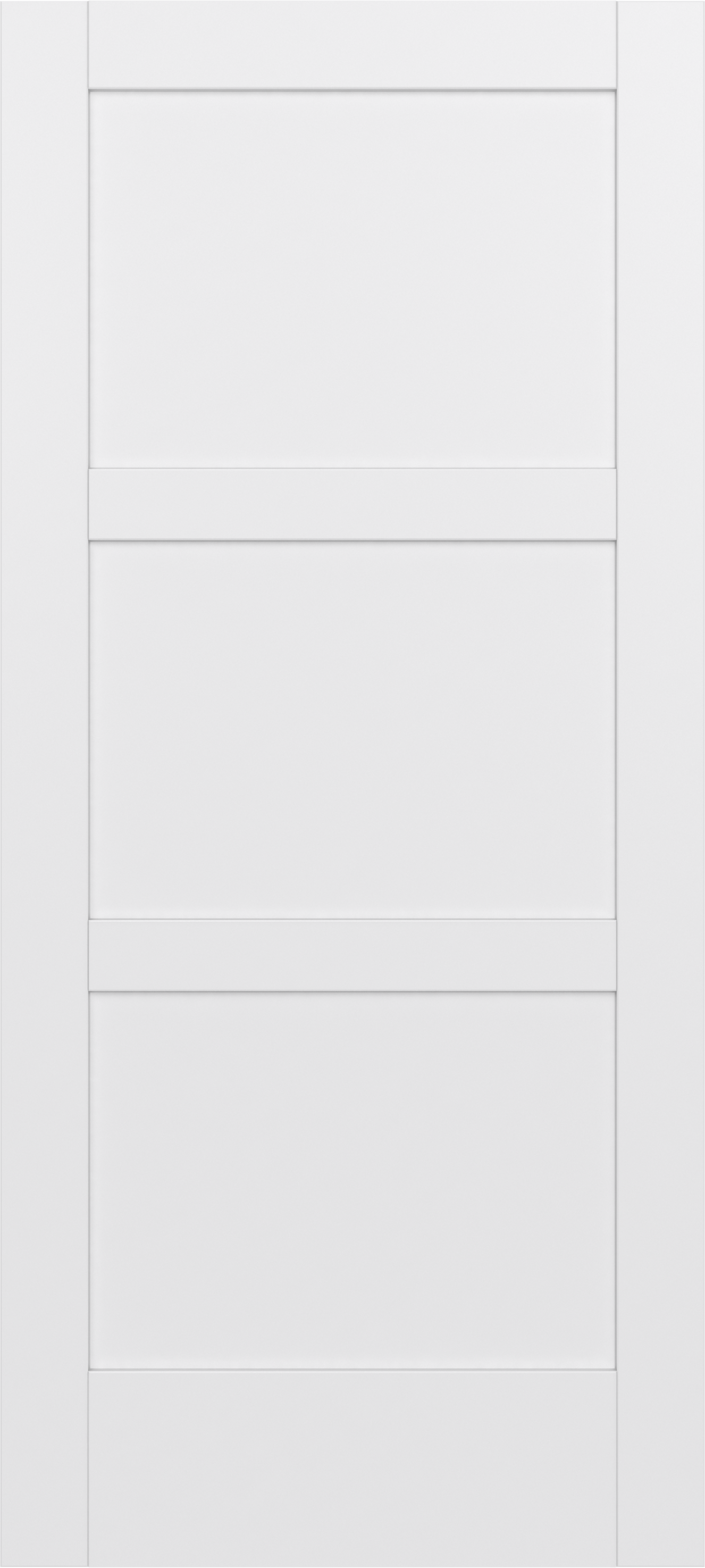 JELD-WEN MODA 1035W 30-in x 80-in Primed 3-Panel Square Clear Glass So ...