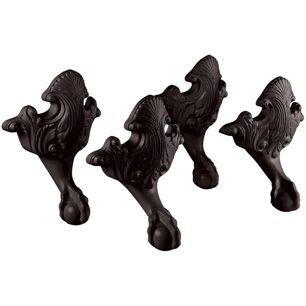 KOHLER Iron Works Historic Ball and Claw Feet in Iron Black (Set of 4 ...