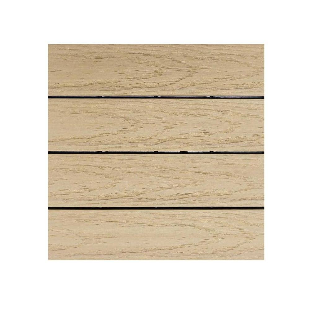 NewTechWood UltraShield Naturale 1 ft. x 1 ft. Quick Deck Outdoor Comp ...