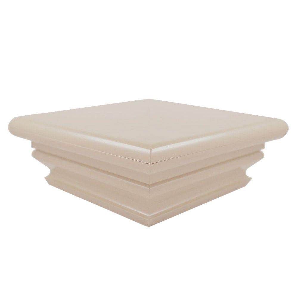 Weatherables 5 in. x 5 in. Khaki Vinyl Federation Post Cap – Super Arbor