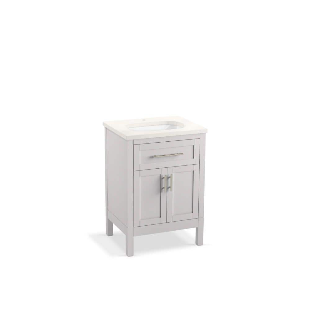 KOHLER Hadron 24.75in. Single Sink Freestanding Atmos Grey Bath Vanity ...