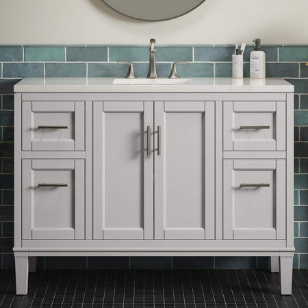 KOHLER Chesil 48in. Single Sink Freestanding Atmos Grey Bath Vanity wi ...