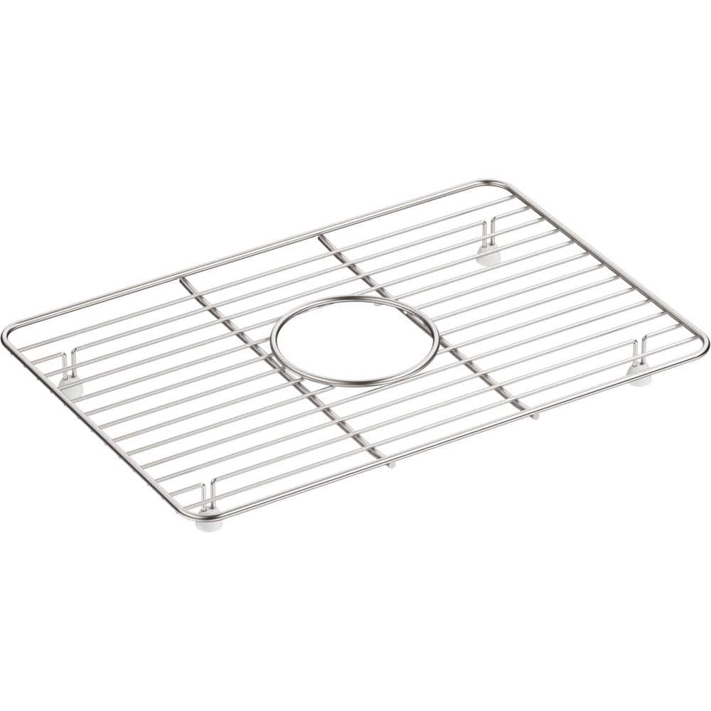 KOHLER Kennon 10-5/8 in. x 15-9/16 in. Small Sink Rack in Stainless St ...
