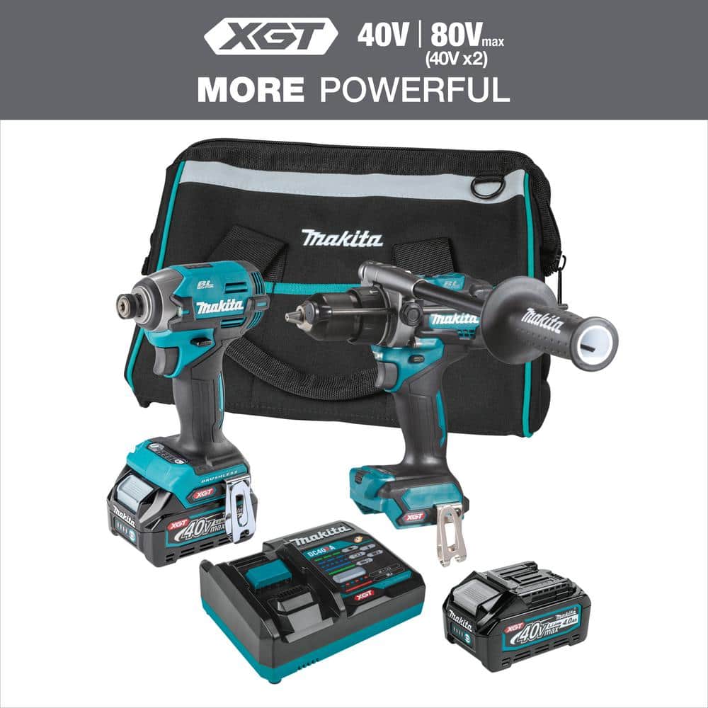 Makita 40-Volt maximum XGT Brushless Cordless 2-Piece, Combo Kit (Hamm ...