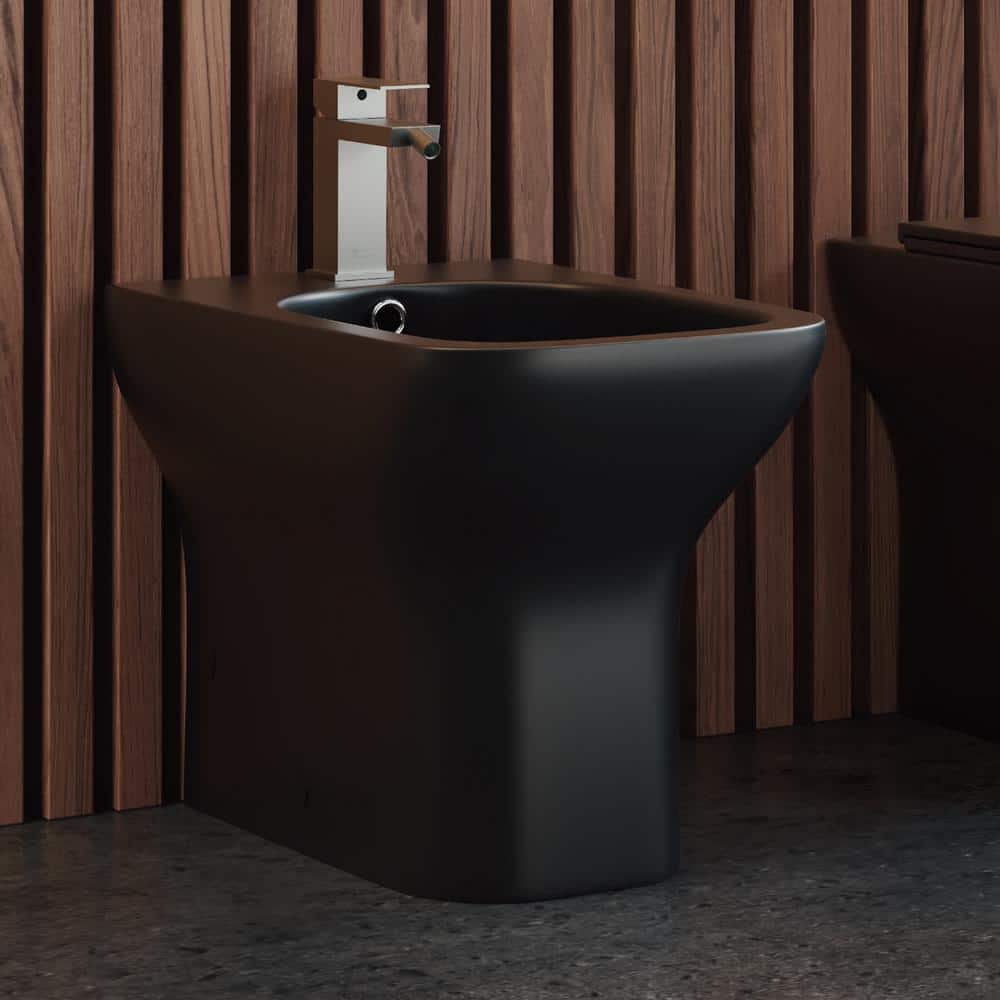 Swiss Madison Carre Elongated Matte Black Bidet - Sleek Modern Design ...