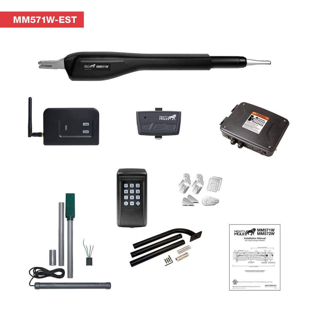 Mighty Mule Heavy Duty Single Swing Smart Ready Gate Opener Estate Com ...