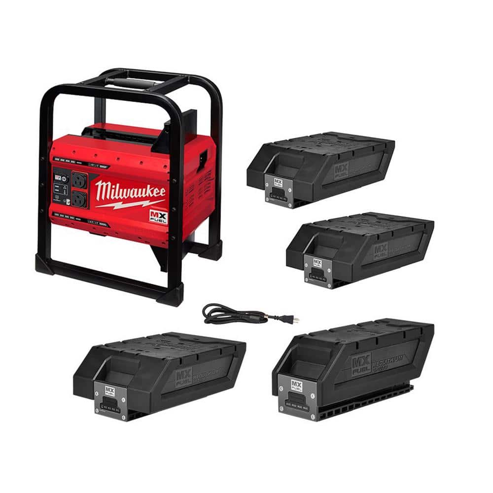 Milwaukee MX FUEL 3600-Watt/1800-Watt Push Start Portable Battery Powe ...