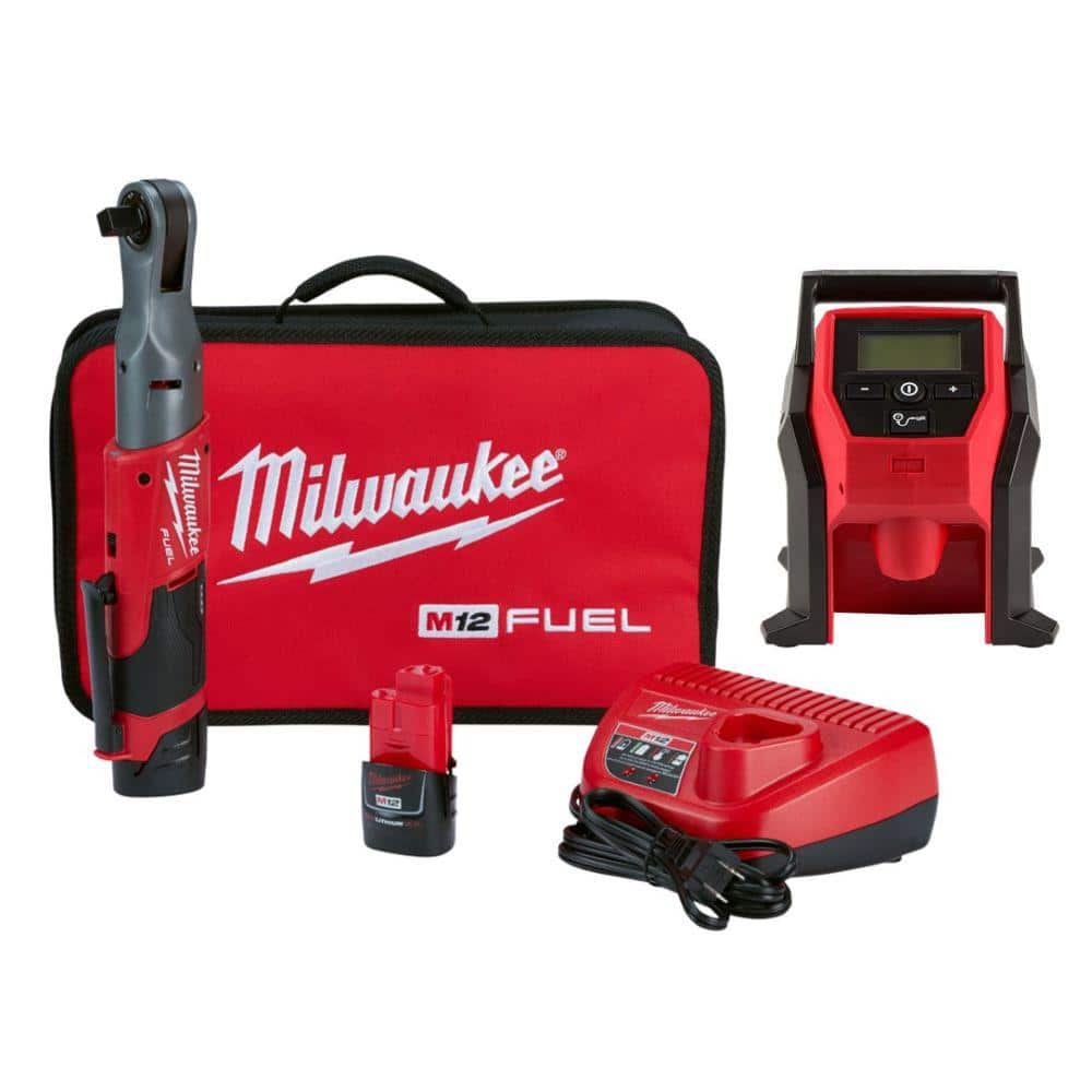 Milwaukee M12 FUEL 12V Lithium‑Ion Brushless Cordless 1/2 in. Ratchet ...