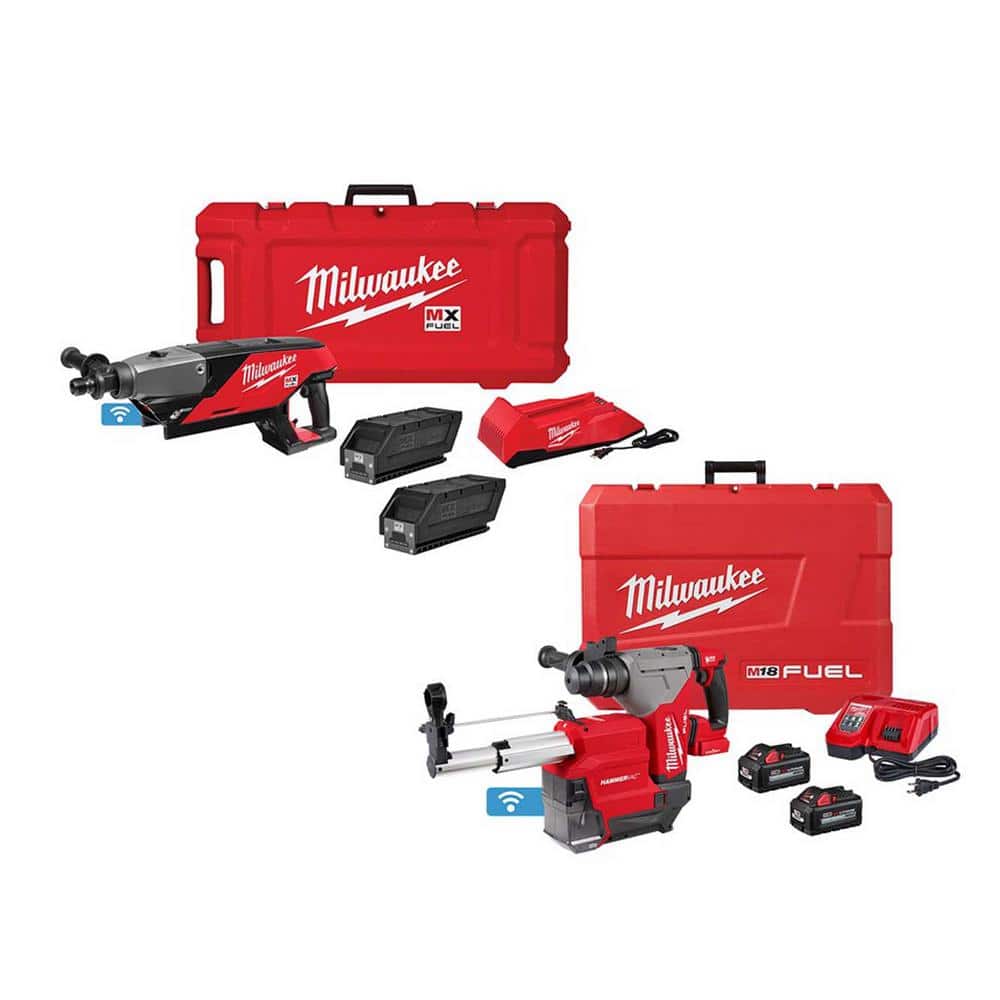 Milwaukee MX FUEL Lithium-Ion Cordless Handheld Core Drill Kit and M18 ...