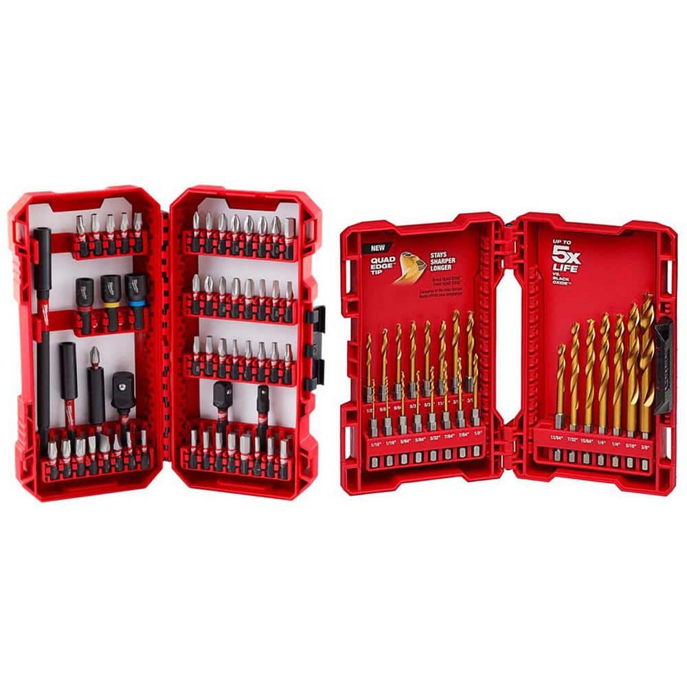 Milwaukee SHOCKWAVE Impact-Duty Alloy Steel Screw Driver Bit Set and S ...