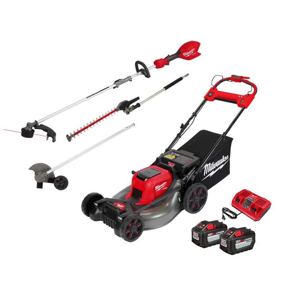 Milwaukee M18 FUEL Brushless 21 in. Self-Propelled Mower w/ String Tri ...