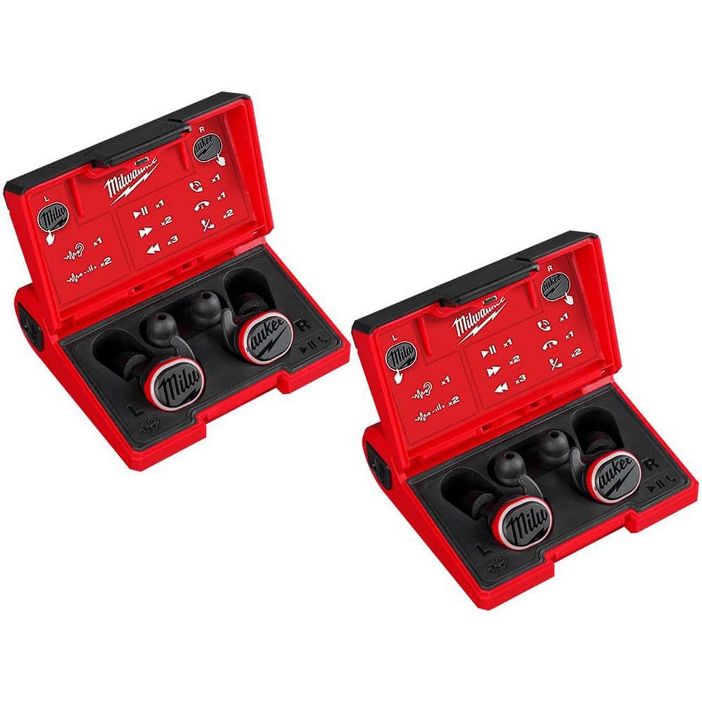 Milwaukee REDLITHIUM USB Wireless Bluetooth Noise-Cancelling In-Ear Ea ...