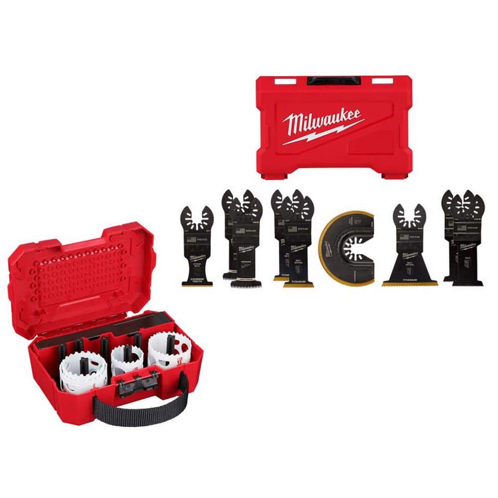 Milwaukee Hole Dozer Bi-Metal Hole Saw Kit with Oscillating Multi-Tool ...