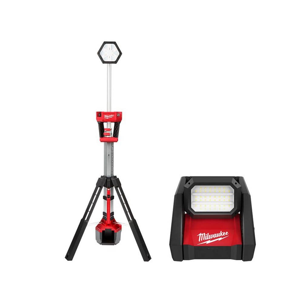 Milwaukee M18 18-Volt Lithium-Ion Cordless Rocket Dual Power Tower Lig ...
