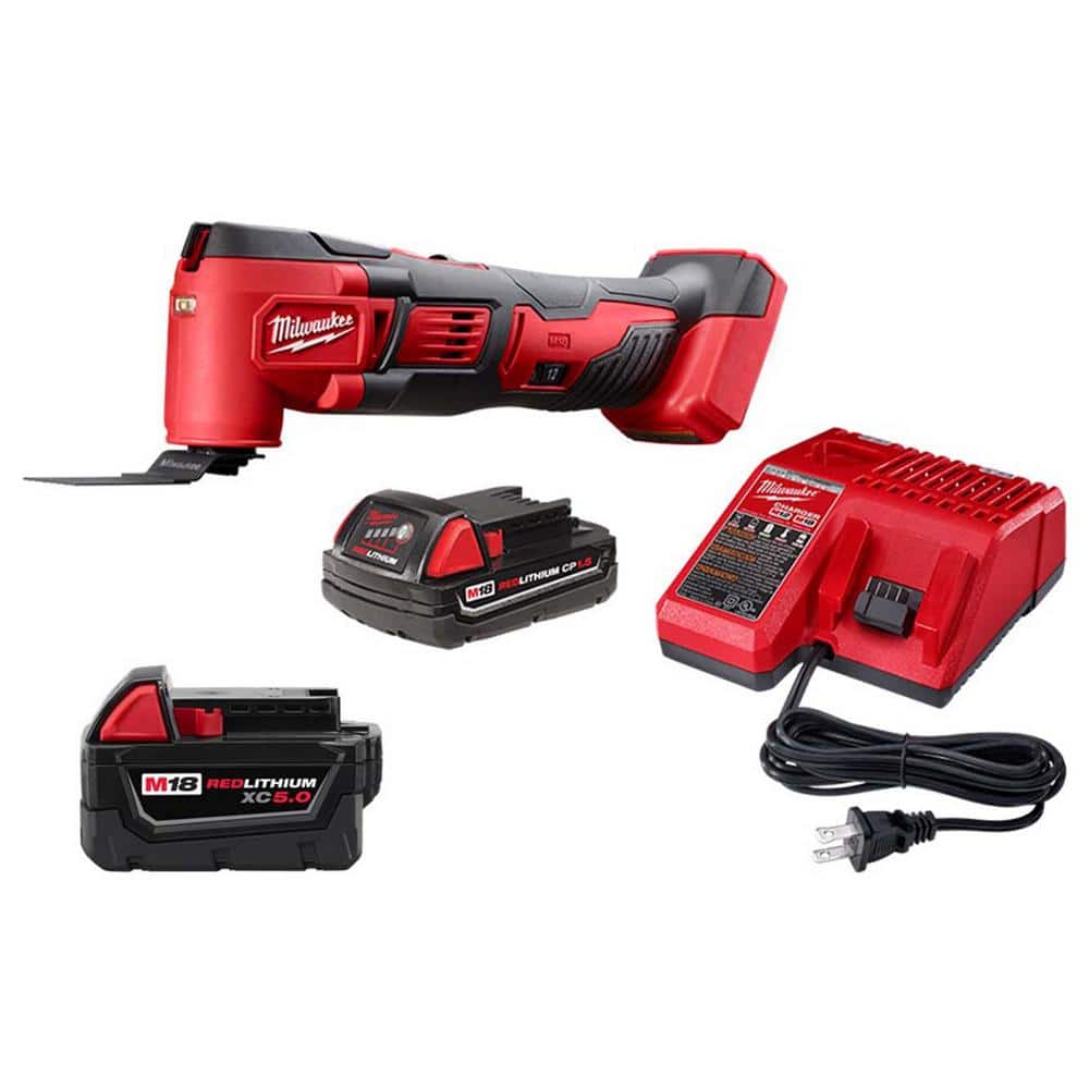 Milwaukee M18 18-Volt Lithium-Ion Cordless Oscillating Multi-Tool Kit ...