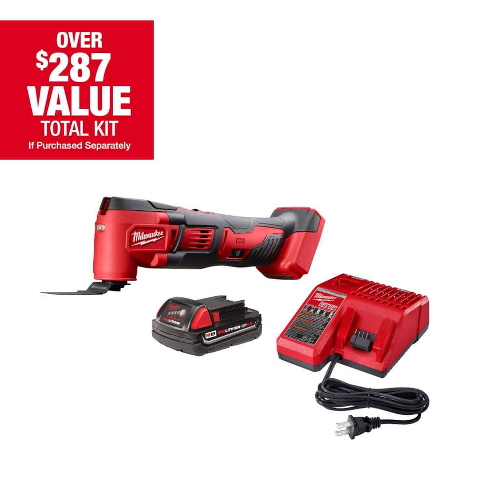 Milwaukee M18 18V Lithium-Ion Cordless Oscillating Multi-Tool Kit with ...
