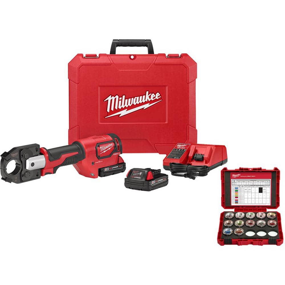 Milwaukee M18 18V Lithium-Ion Cordless FORCE LOGIC 600 MCM Crimper Kit ...
