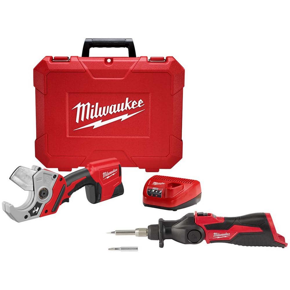 Milwaukee M12 12-Volt Lithium-Ion Cordless PVC Shear Kit with One 1.5 ...