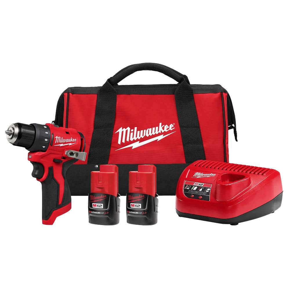 Milwaukee M12 12-Volt Lithium-Ion Brushless Cordless Subcompact Drill ...